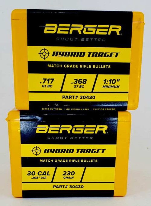 Berger Hybrid Target Bullets 30 Caliber 230 Grain sample pack