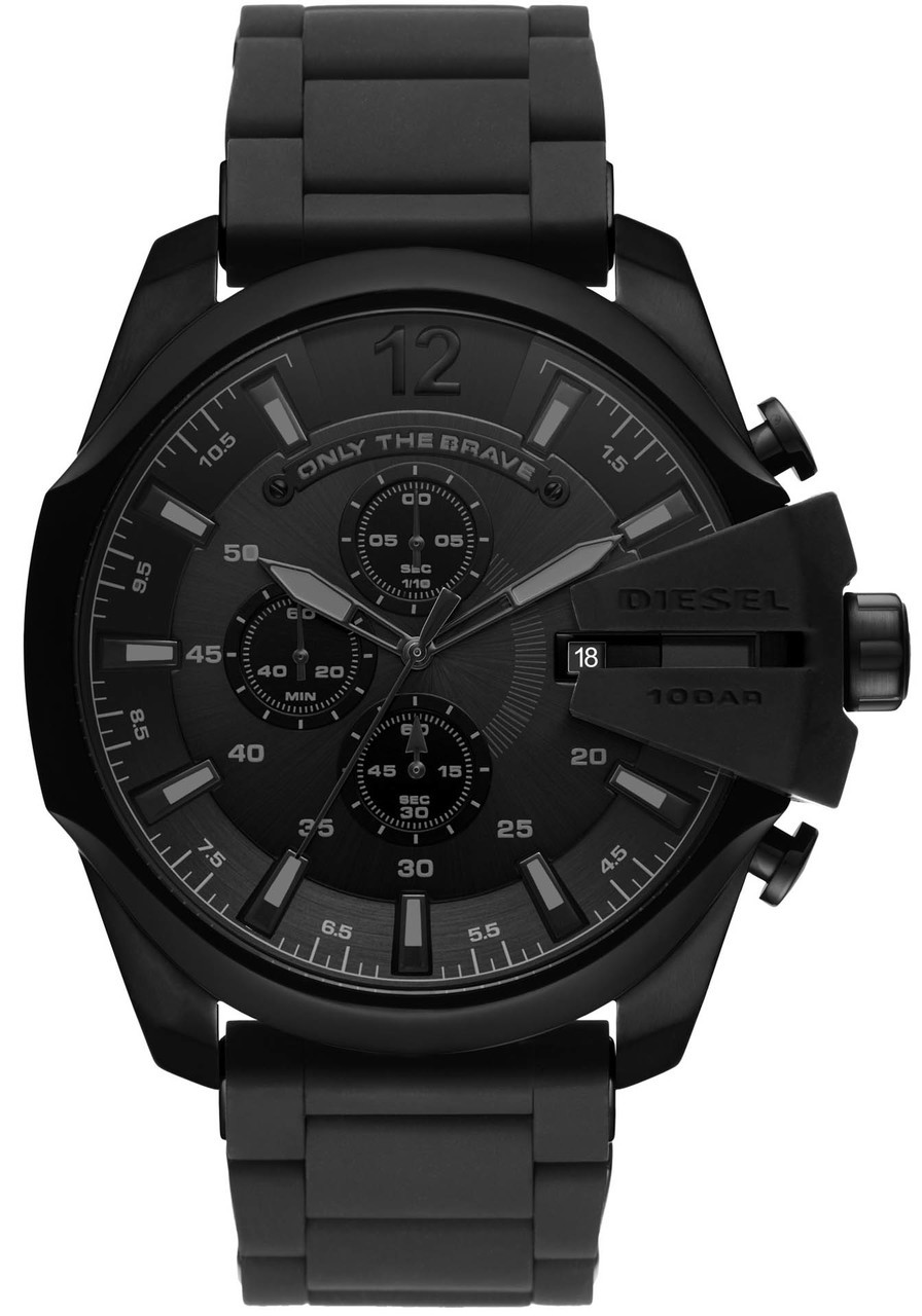 Diesel Mega Chief Chrono All Black SS | Watches.com