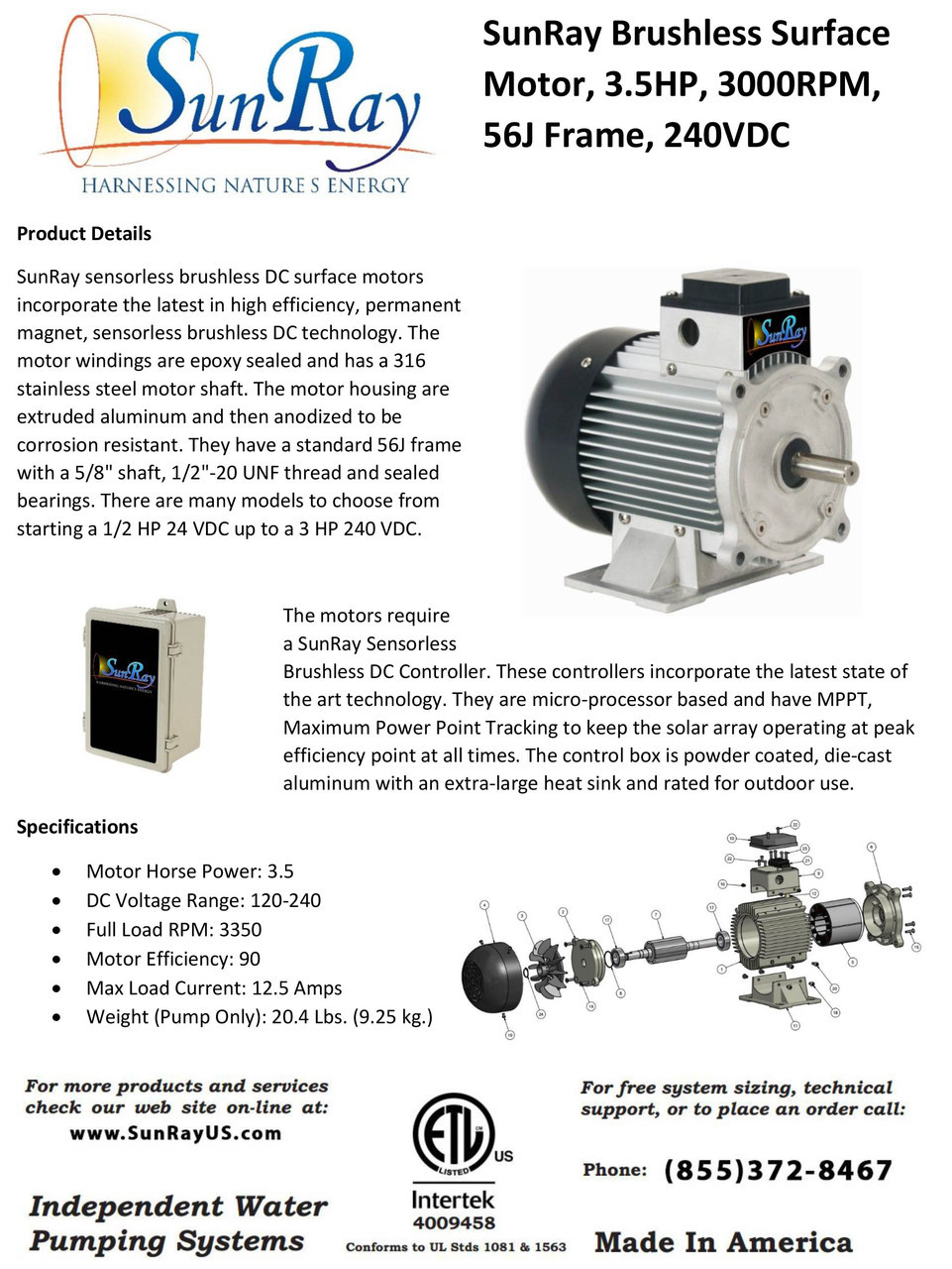 SunRay SolFlo2 (without solar) Solar Filter Pump Systems w/ Controller ...