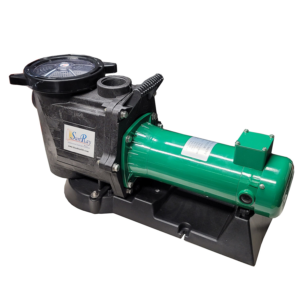 SunRay SolFlo1 - 2 HP DC - 8 Solar Panels 2Kw Filter Pool Pump Systems ...