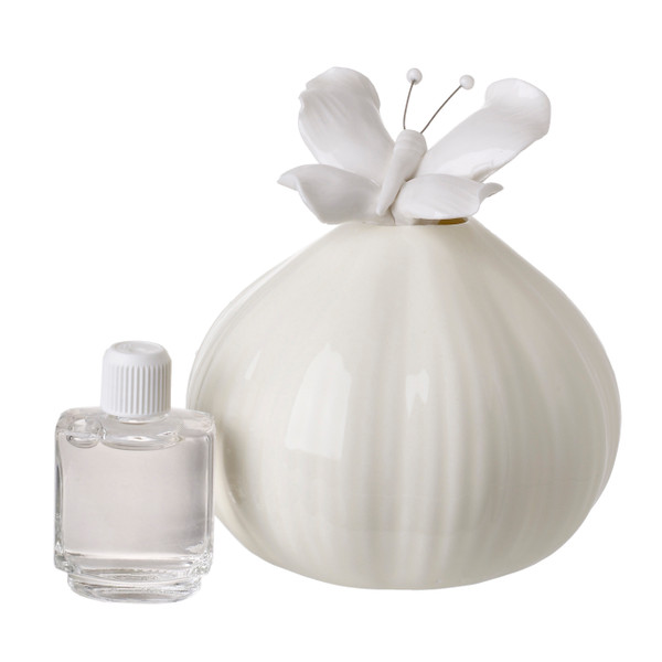 Decorative Diffuser with Butterfly Top Ivory Pastel (Gift)