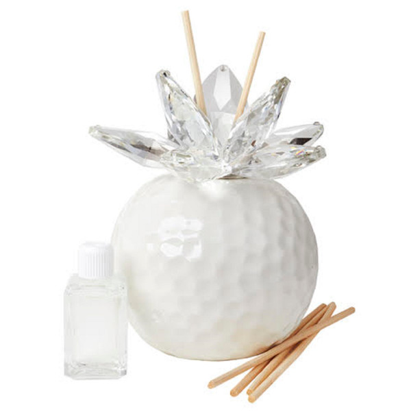 White Crystal Lotus Reed Diffuser – Elegant Wedding & Bridal Shower Favor