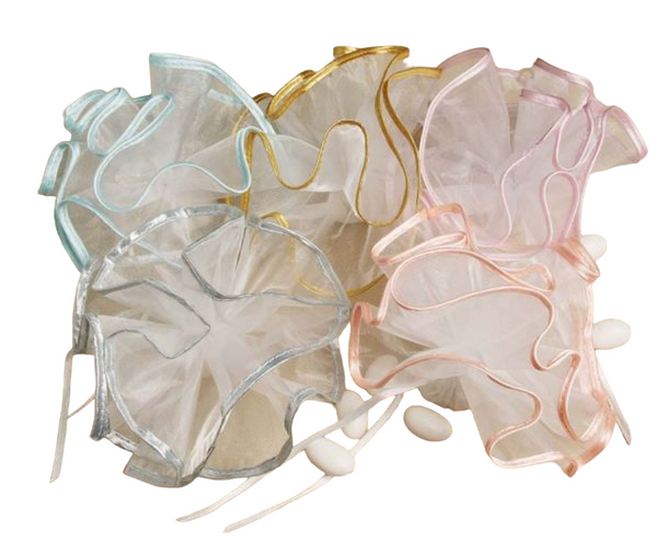 Organza Round Satin Edge Netting Tulle 9" 25 Pcs Favors