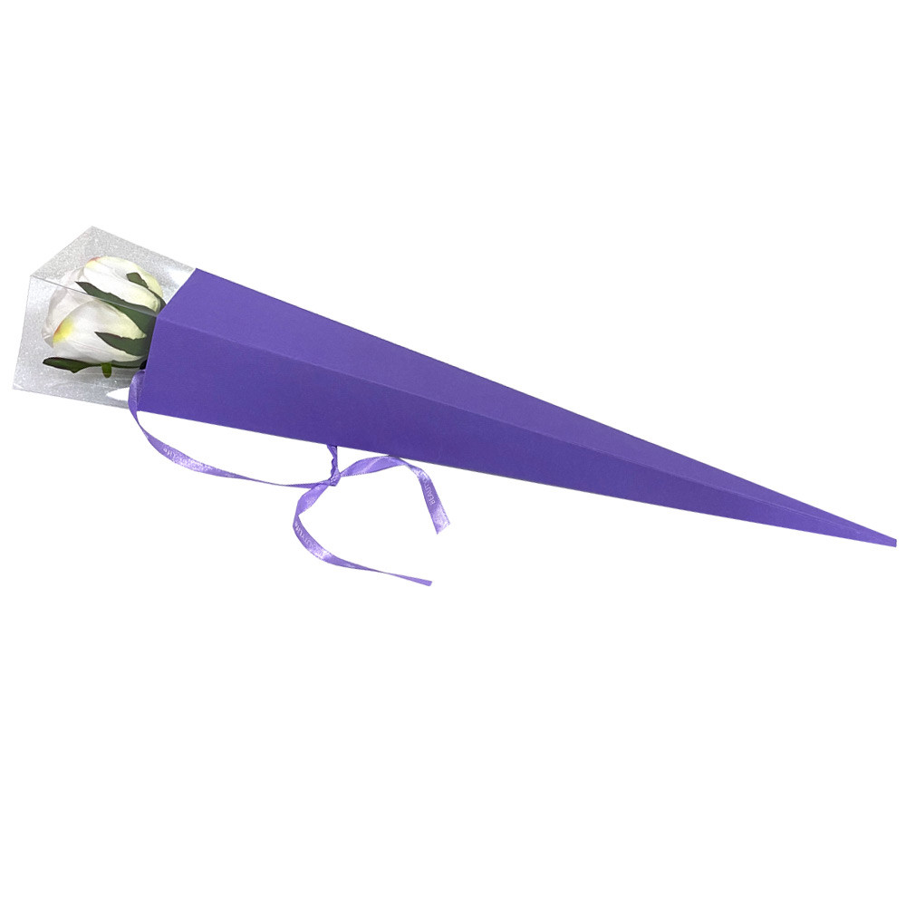 25" Purple Single Stem Floral Cone -10 Pieces - LO Florist Supplies