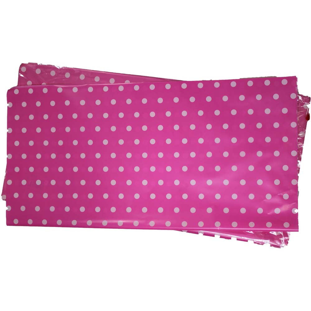 22" Hot Pink Polka Dot Cellophane Sheets - 50 Sheets - LO Florist Supplies