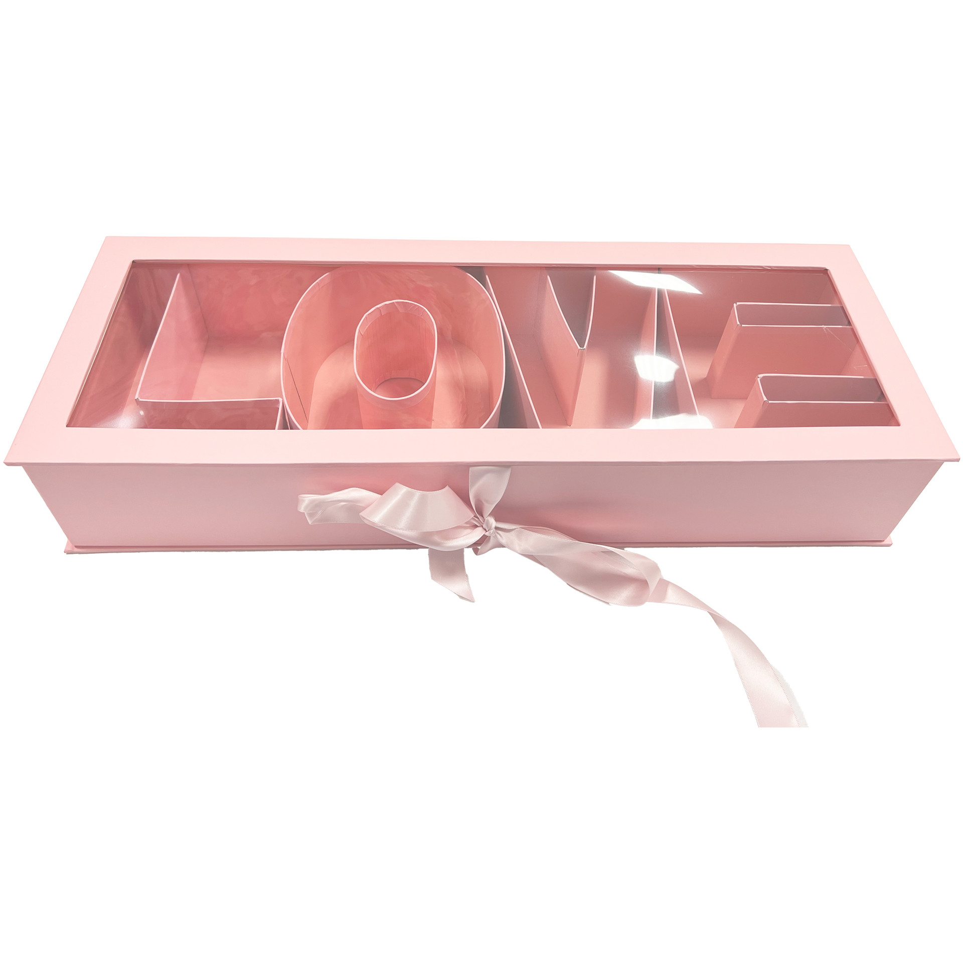22" Love Enclosed Floral Boxes - Pink - LO Florist Supplies