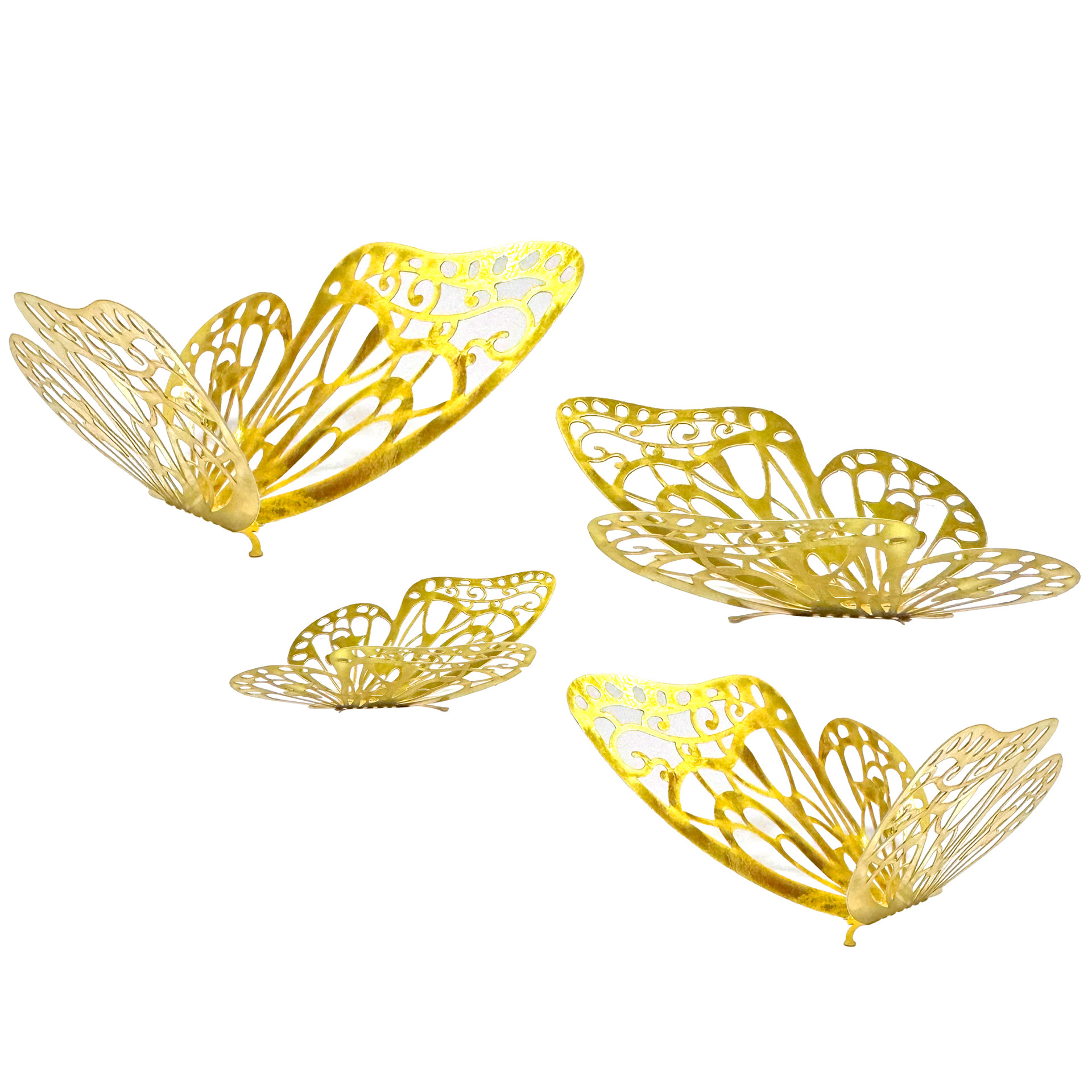Metallic Floral Arrangement Butterflies - 12 Pack - Gold - LO Florist ...