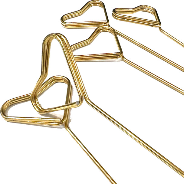 16" Gold Heart Card Holder Pick - 10 Pieces - LO Florist Supplies