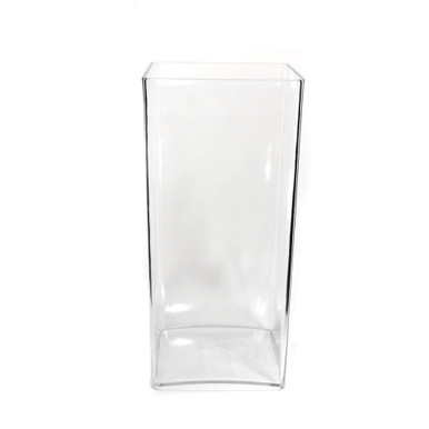12''H Clear Acrylic Square Vase - LO Florist Supplies