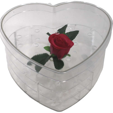 Acrylic Heart Box - Medium - 9" 19 Holes - LO Florist Supplies