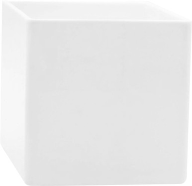4" White Acrylic Square Vase - LO Florist Supplies