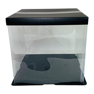 9.75" Acrylic Square Display Box - Black - LO Florist Supplies