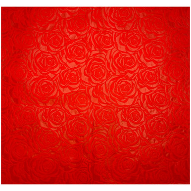 Woven Rose Red Floral Wrapping Paper - 20 Sheets - LO Florist Supplies