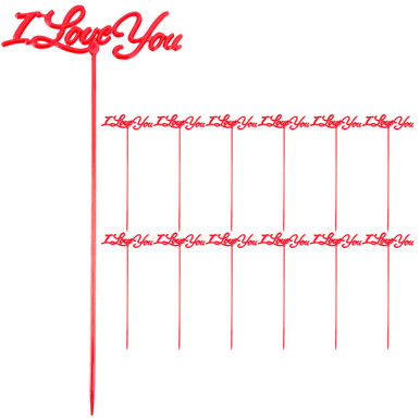 Love You Floral Arrangement Picks - 12 Pieces - LO Florist Supplies