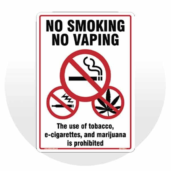 No Vaping & Marijuana Signs