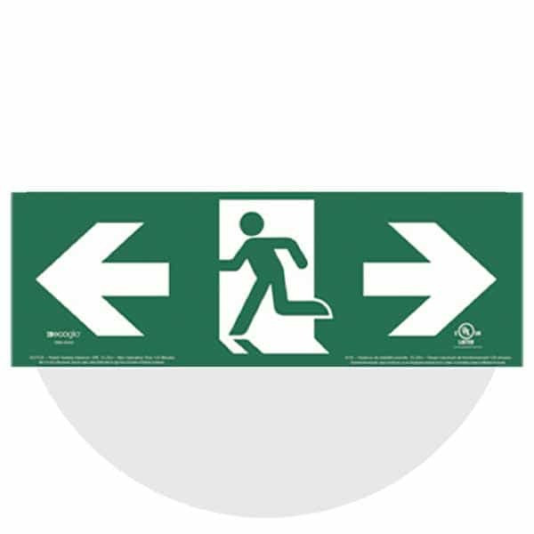 ULC Certified Glow-in-the-Dark Running Man Signs