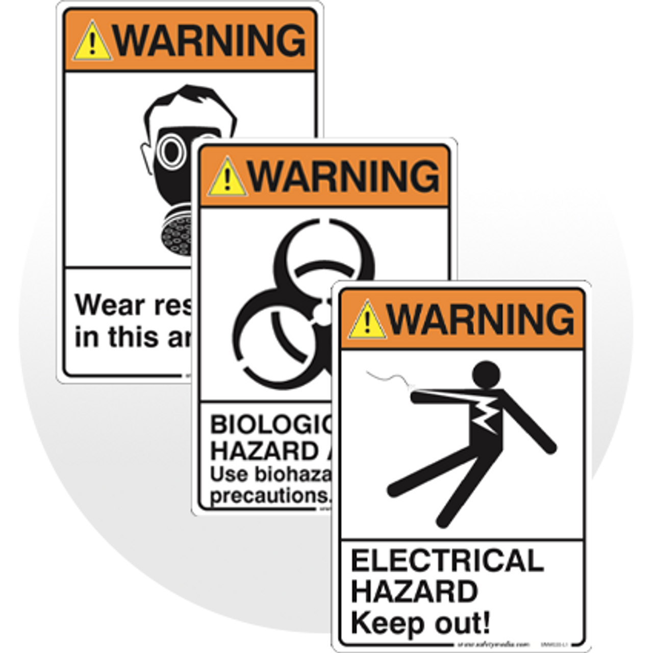 ANSI, WARNING Safety Signs