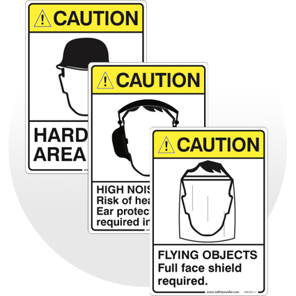 ANSI, CAUTION Safety Signs