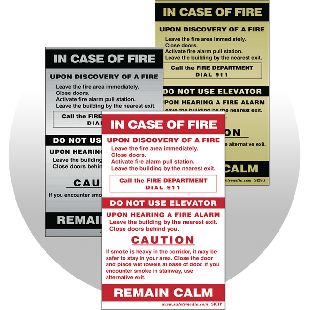 Single Stage Alarm Signs with Elevators