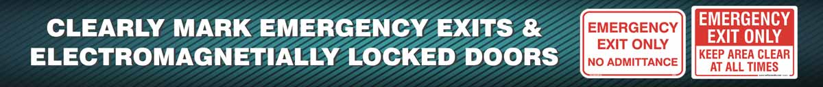 Emergency Exit & Mag Lock Signs