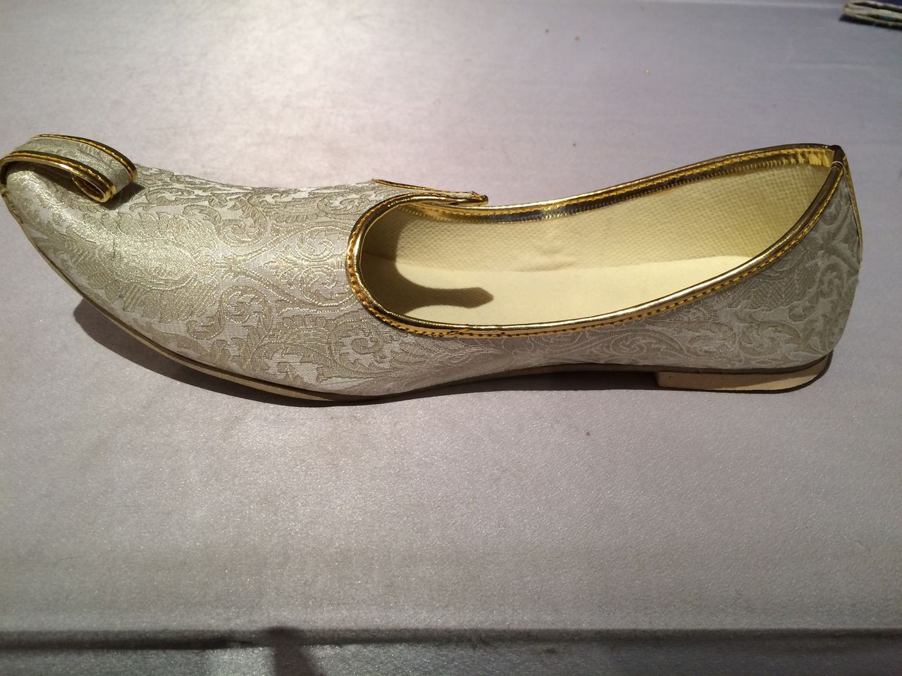 Mens Gold Brocade Shoes - Nucreation Fashions LTD.