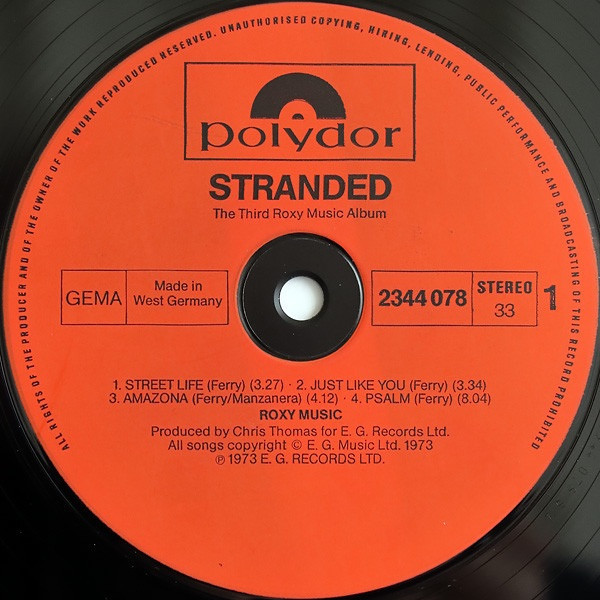 Roxy Music - Stranded (1977 German Import) - The Record Centre