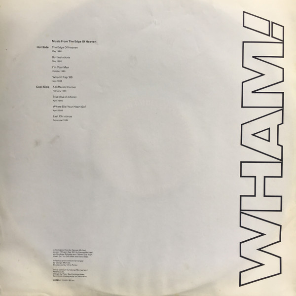 Wham! - Music From The Edge Of Heaven LP used Canada 1986 NM/VG+