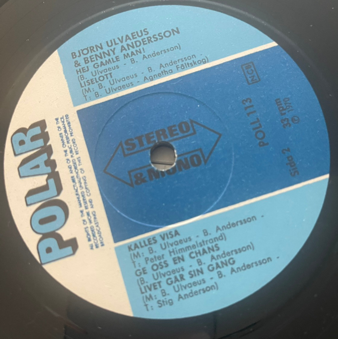 Björn Ulvaeus & Benny Andersson - "Lycka" (Sweden Pressing is VG+/NM ...