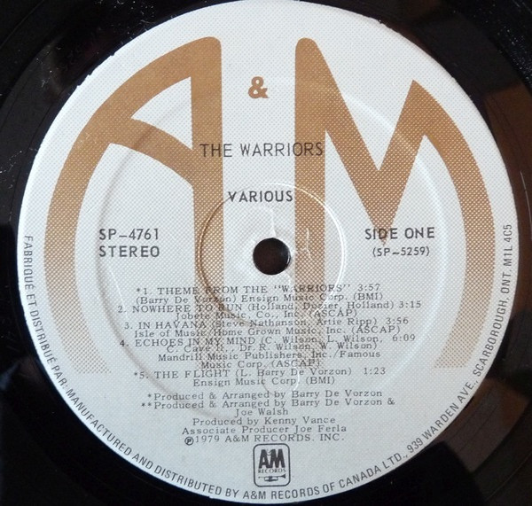 Various - The Warriors (The Original Motion Picture Soundtrack - The ...