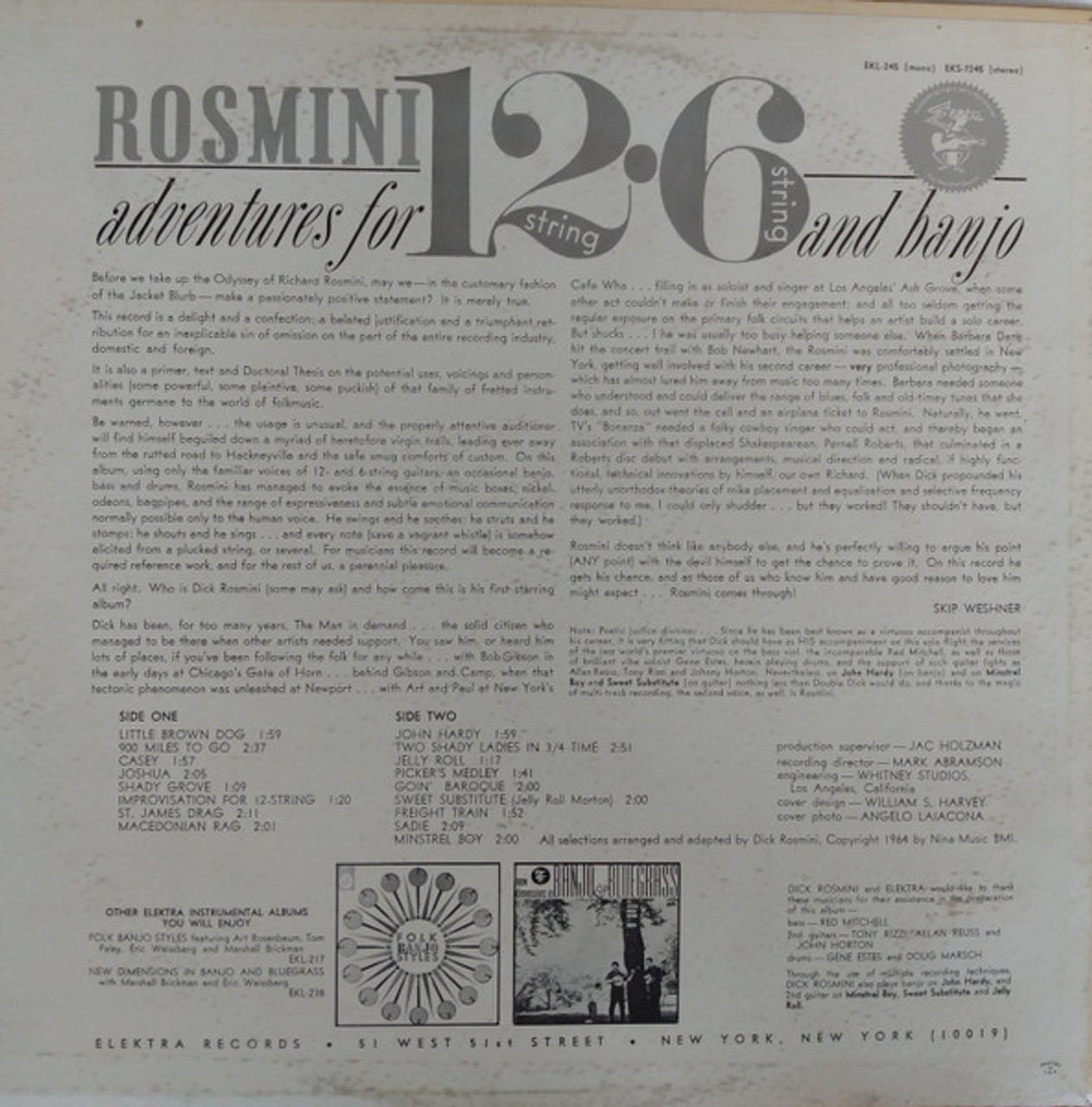 Dick Rosmini – Adventures For 12 String 6 String And Banjo