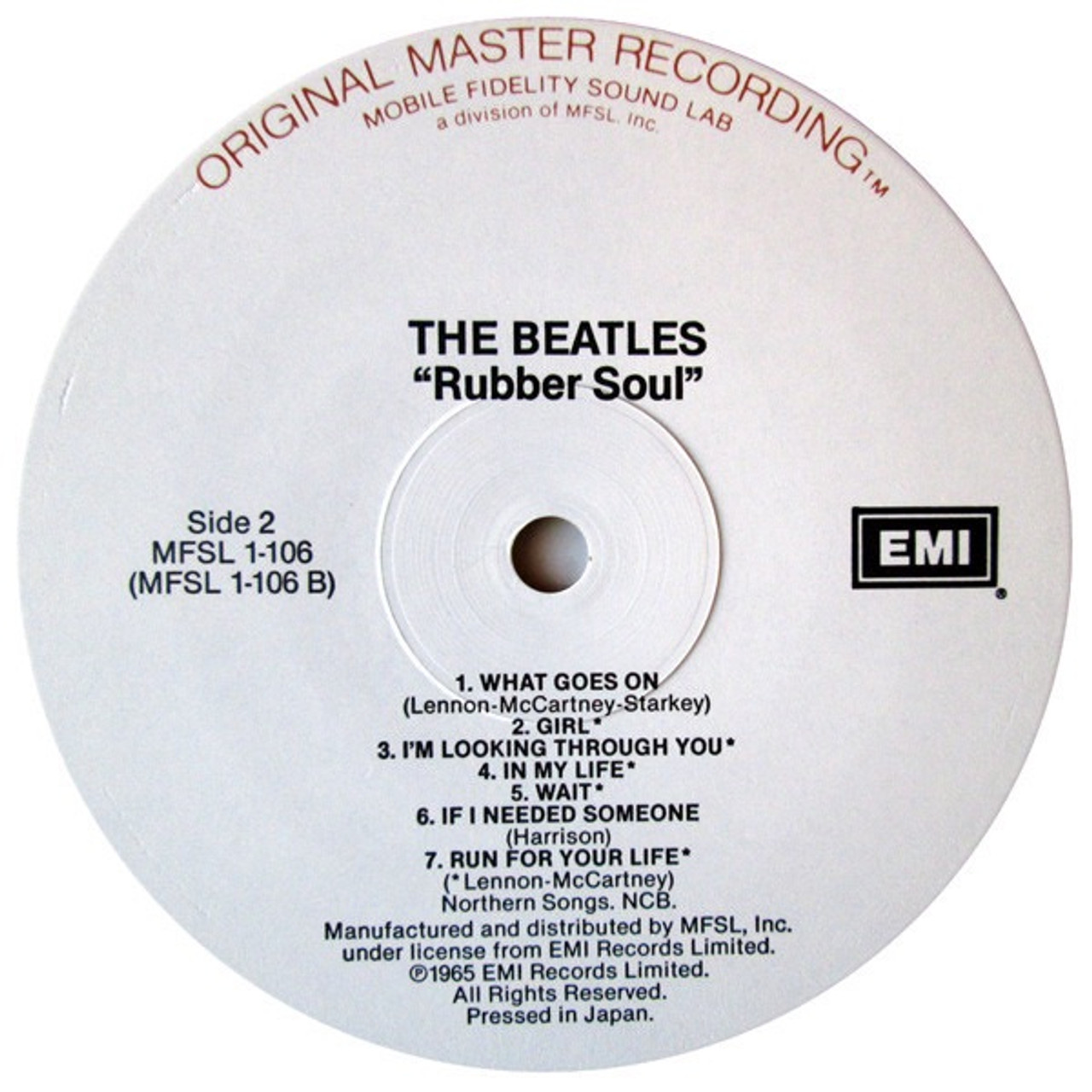 The Beatles Rubber Soul 1984 Mfsl Nm Vinyl The Record Centre
