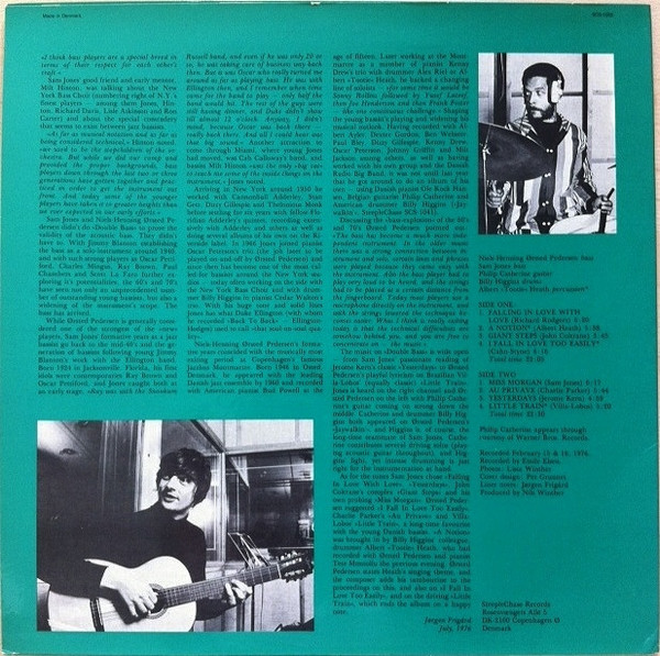 Niels-Henning Ørsted Pedersen / Sam Jones – Double Bass LP used Germany ...