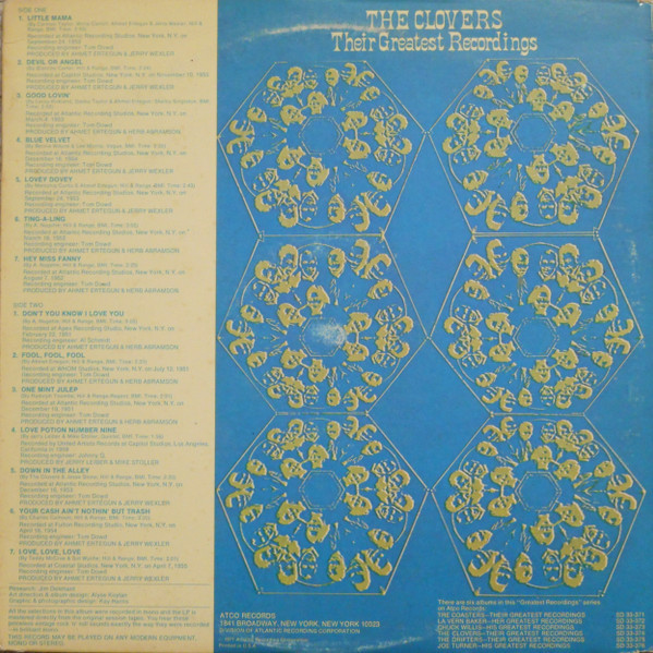 The Clovers – Their Greatest Recordings, The Early Years (LP used US ...