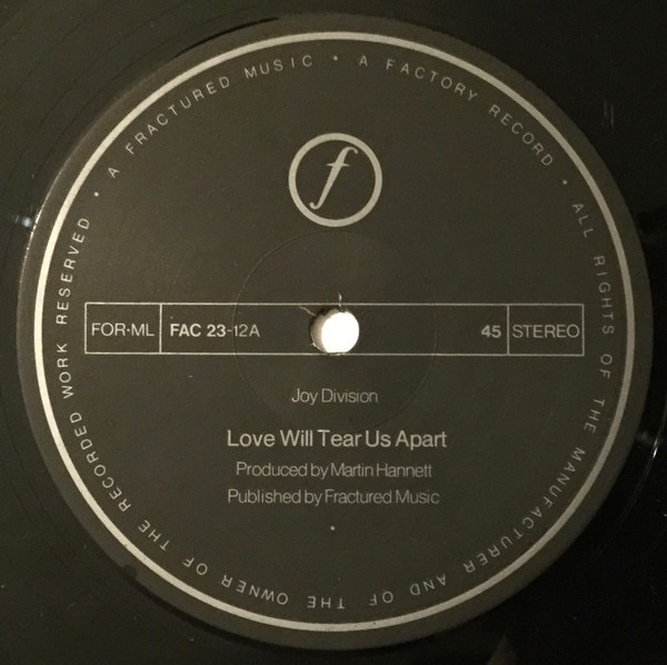 Joy Division - Love Will Tear Us Apart (1982 UK - The Record Centre