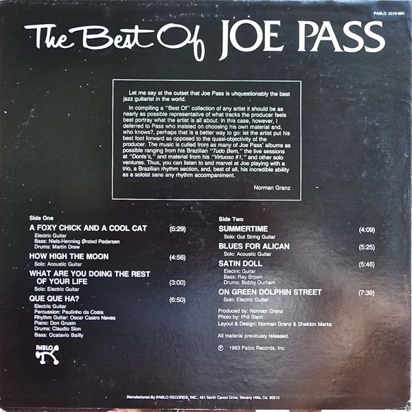 Joe Pass - The Best Of Joe Pass - The Record Centre