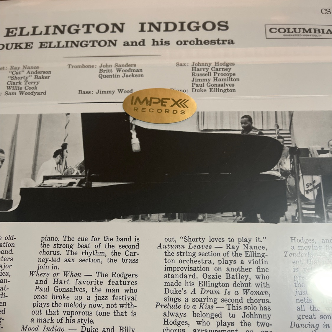 Duke Ellington And His Orchestra - Ellington Indigos (Impex Audiophile ...