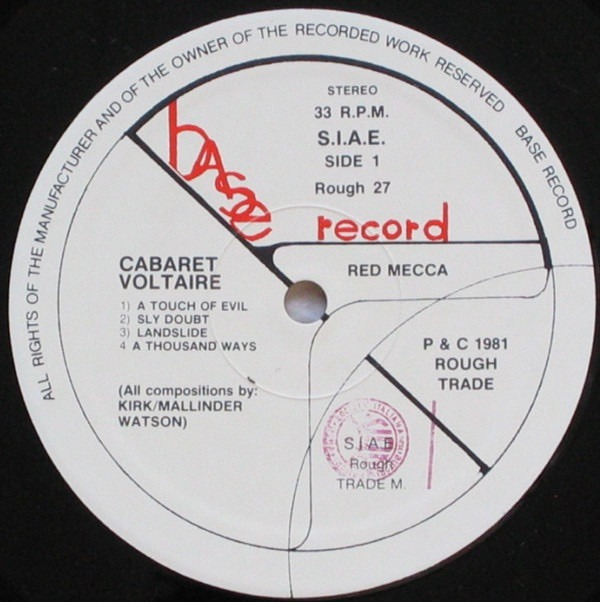 Cabaret Voltaire - Red Mecca (1981 VG/VG) - The Record Centre