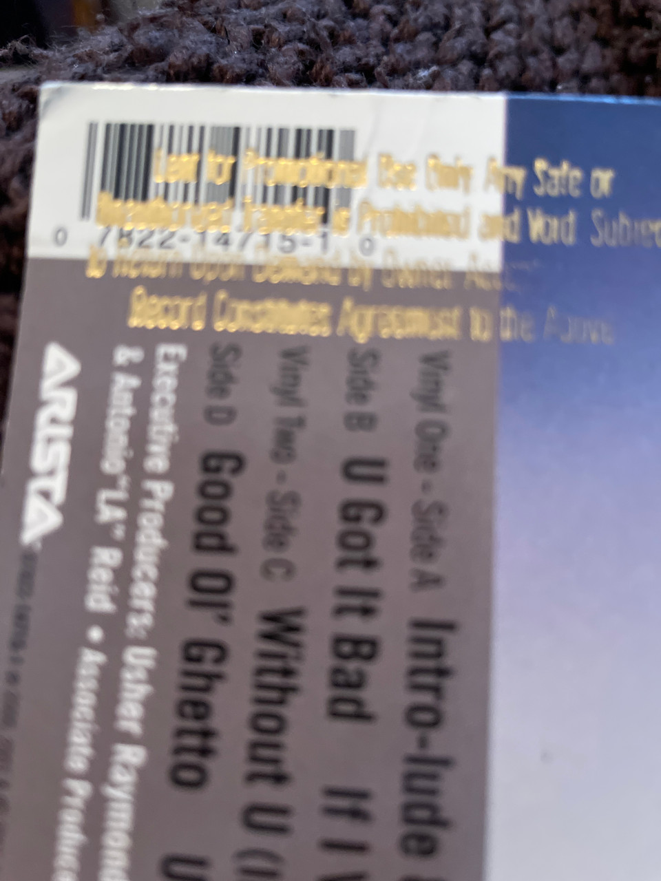 Usher ~ 8701 (2001 EX/EX) - The Record Centre