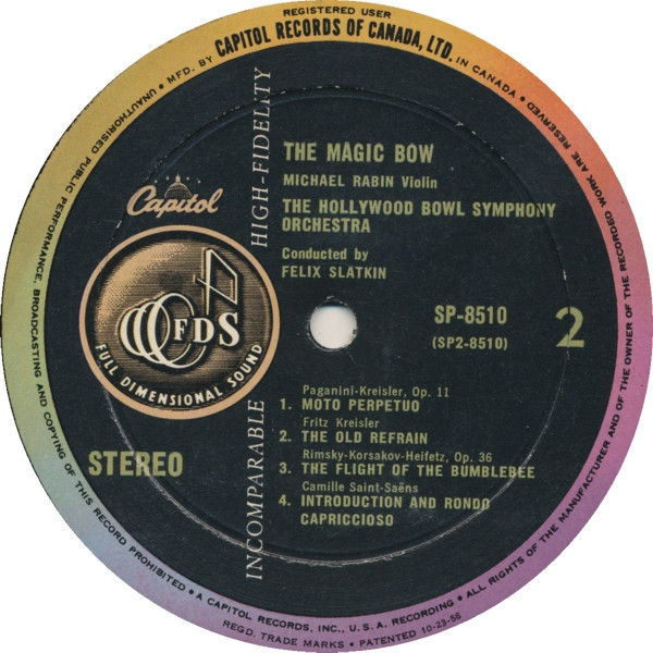 Michael Rabin, The Hollywood Bowl Symphony Orchestra, Felix Slatkin ...