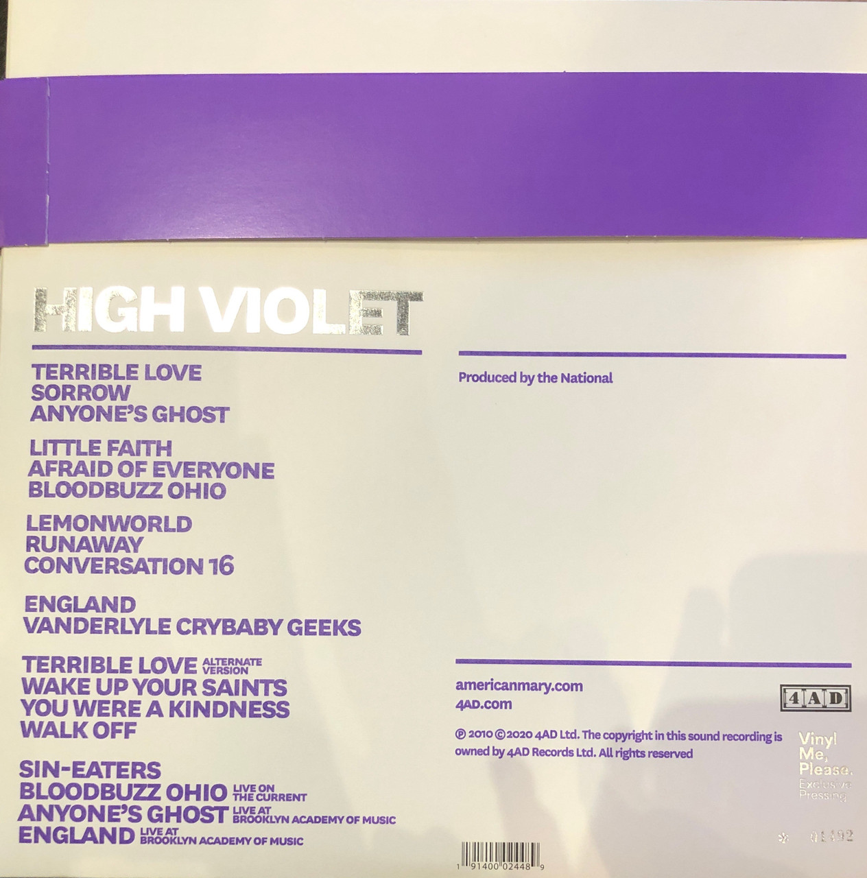 The National - High Violet (10th Anniversary Expanded Edition) (NM-/NM ...