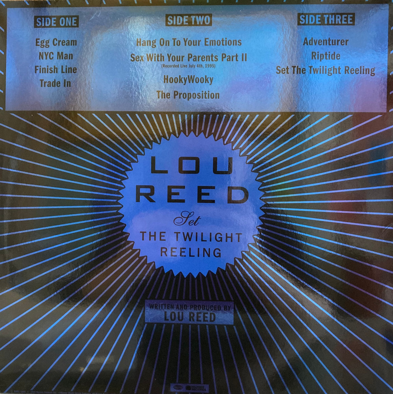 Lou Reed - Set The Twilight Reeling (NM-/NM) 2021 RSD - The Record Centre