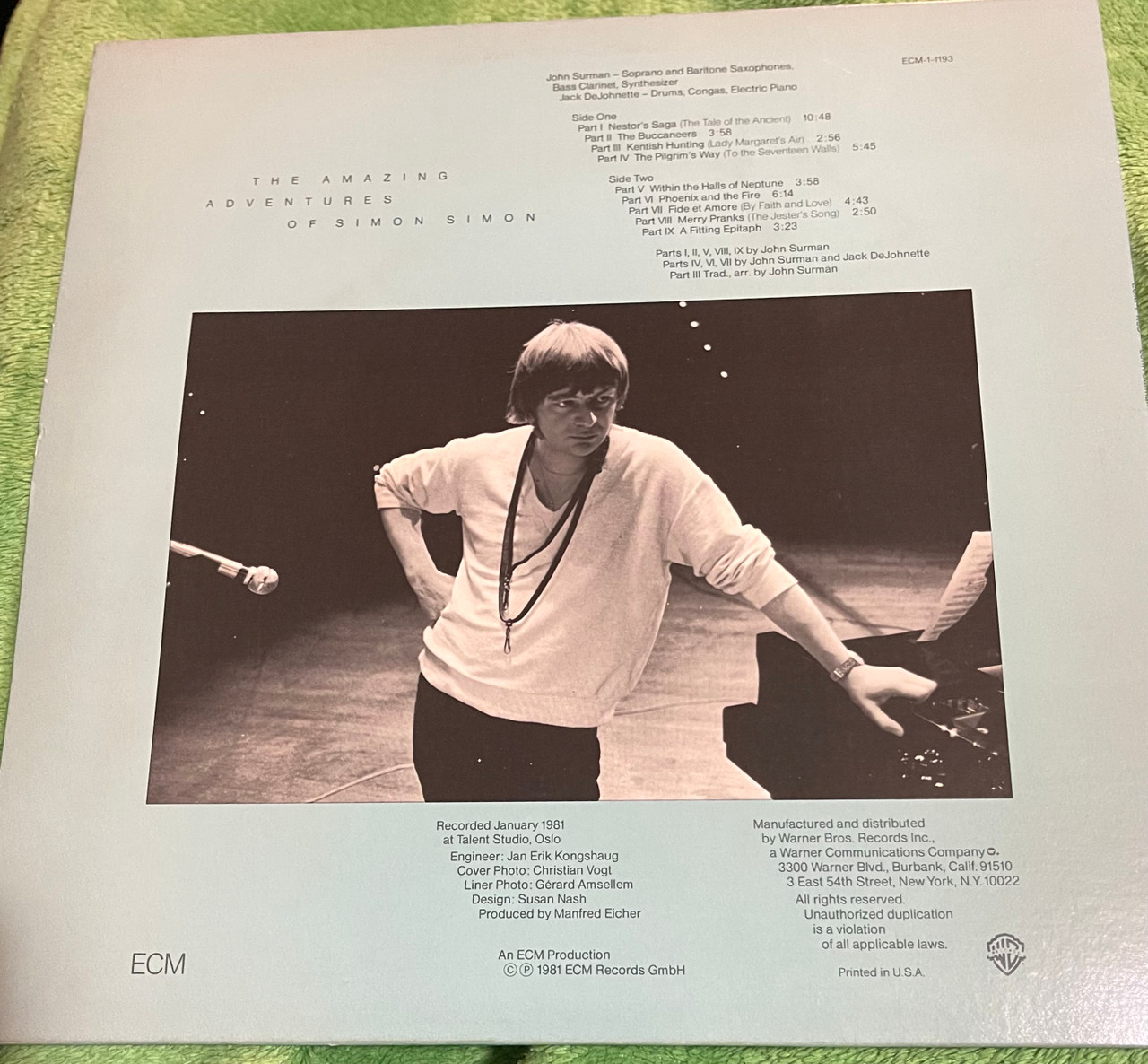 John Surman - The Amazing Adventures Of Simon Simon (1981 EX/EX) - The ...