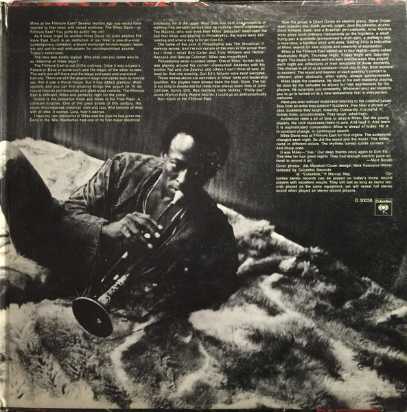Miles Davis – Miles Davis At Fillmore (2LPs used Canada 1970 gatefold ...