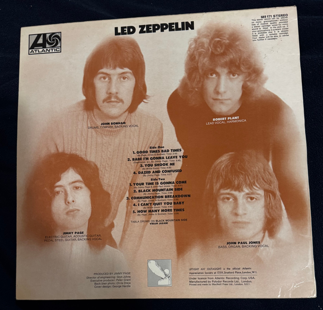 Led Zeppelin - Led Zeppelin 1969 UK Turquoise EX/NM - The Record Centre