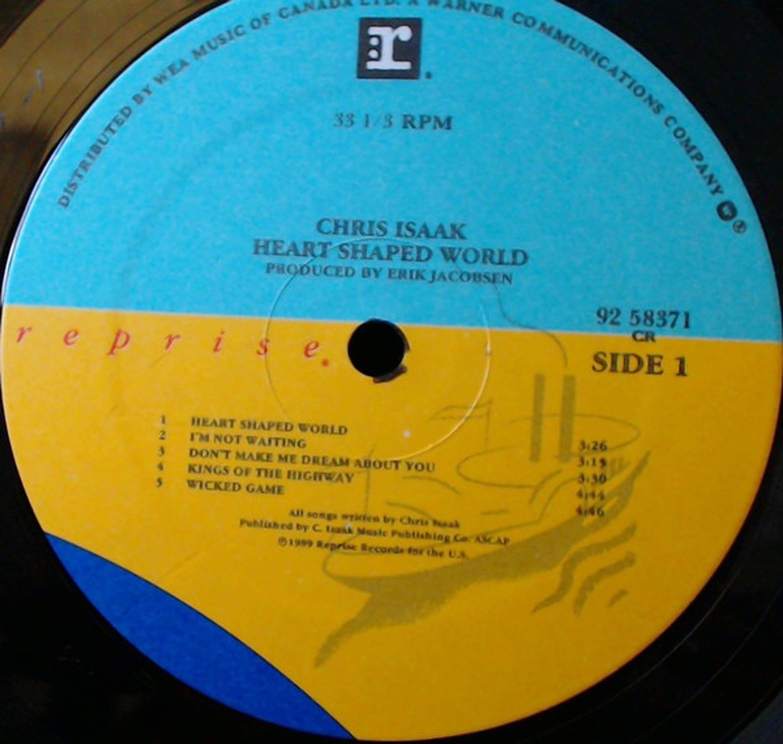 Chris Isaak Heart Shaped World 1989 Released Vg The Record Centre