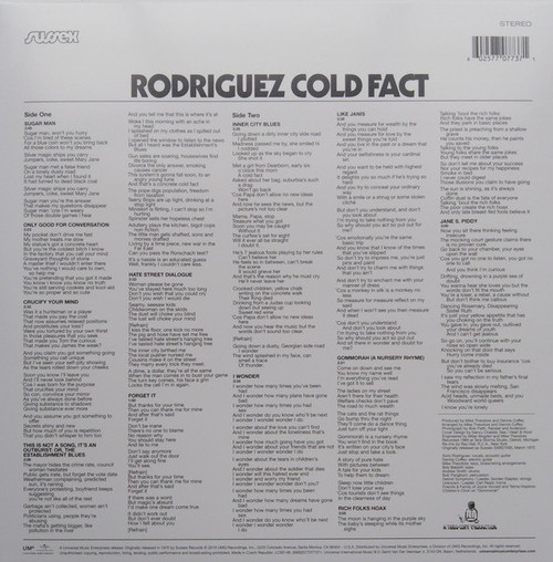 Rodriguez - Cold Fact - The Record Centre