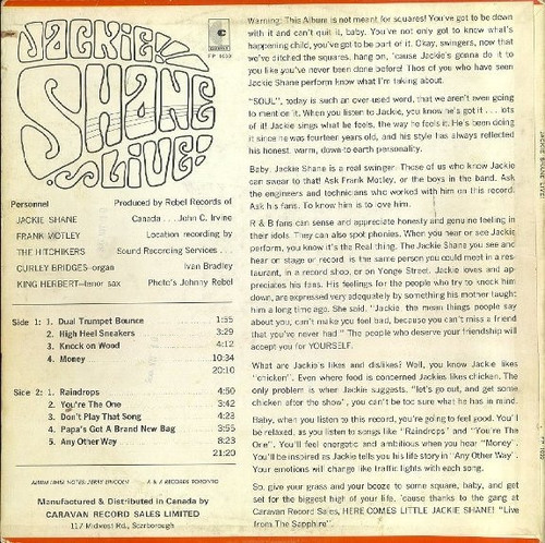 Jackie Shane - Jackie Shane Live - The Record Centre
