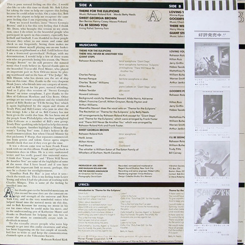 Roland Kirk - The Return Of The 5000 Lb. Man (1976 Japanese Release ...