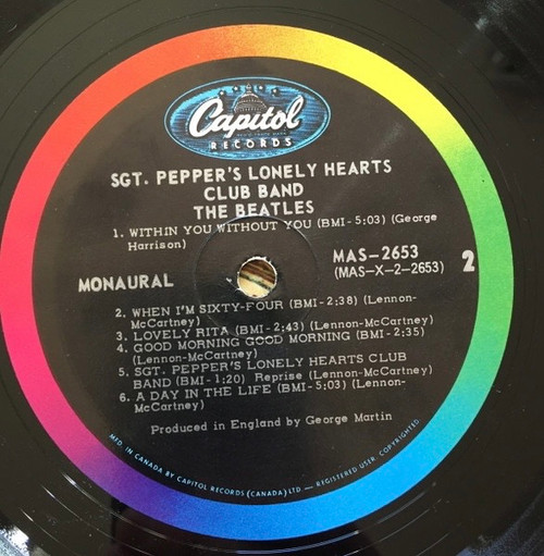 The Beatles - Sgt. Pepper's Lonely Hearts Club Band (1967 1st Pressing ...
