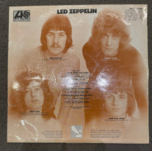 Led Zeppelin - Led Zeppelin 1969 1st UK Turquoise Cover) - The Record ...